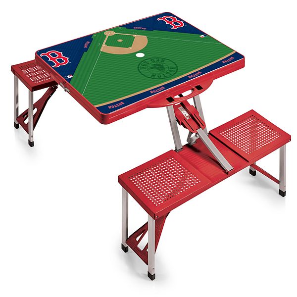 Picnic Time Boston Red Sox Field Design Portable Picnic Table with ...