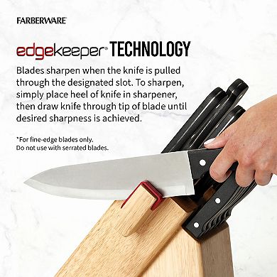 Farberware® EdgeKeeper 14-pc. Knife Block Set with Built-In Sharpener