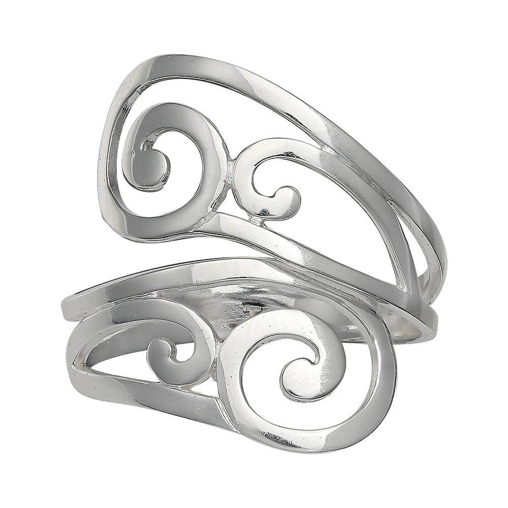 PRIMROSE Sterling Silver Filigree Bypass Ring