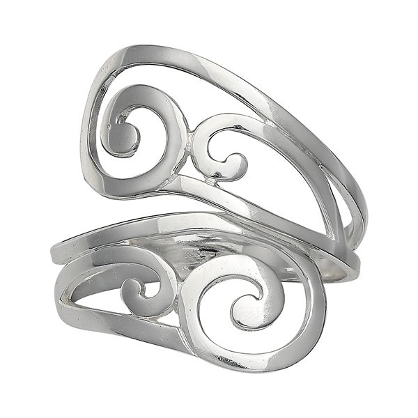 PRIMROSE Sterling Silver Filigree Bypass Ring