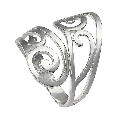 PRIMROSE Sterling Silver Filigree Bypass Ring