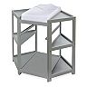 Badger Basket Corner Changing Table with Hamper & Basket