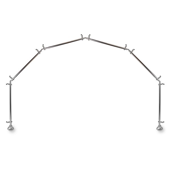 Rod Desyne Magnolia 6 Sided Bay Window Curtain Rod - 28''-48"