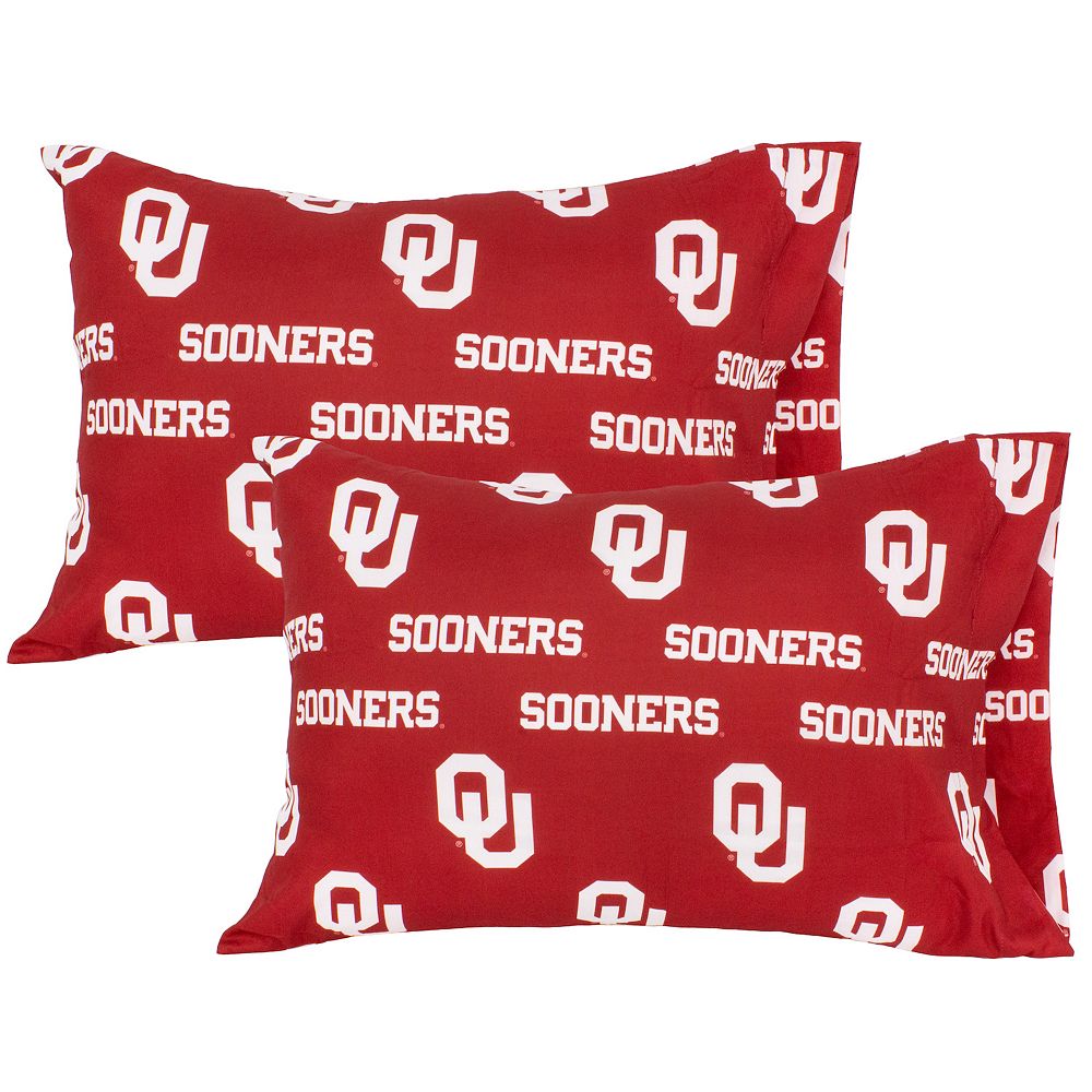 NCAA Oklahoma Sooners Set of 2 King Pillowcases