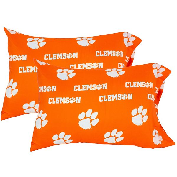 NCAA Clemson Tigers Set of 2 King Pillowcases