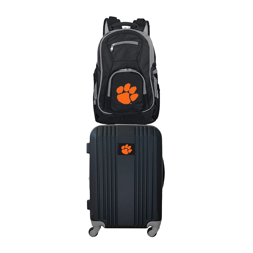 Clemson Tigers Wheeled Carry-On Luggage & Backpack Set
