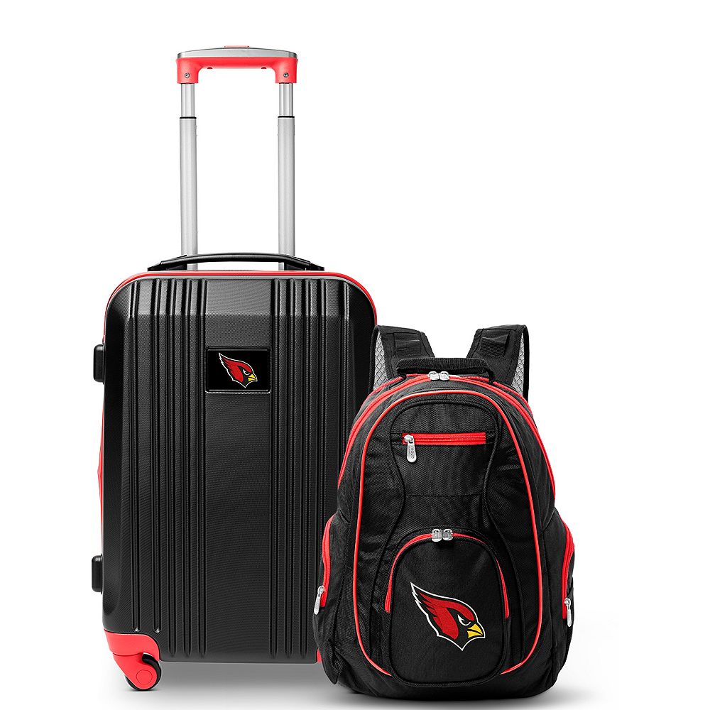 Arizon Cardinals Premium 2-Piece Backpack and Carry-On Spinner Luggage Set