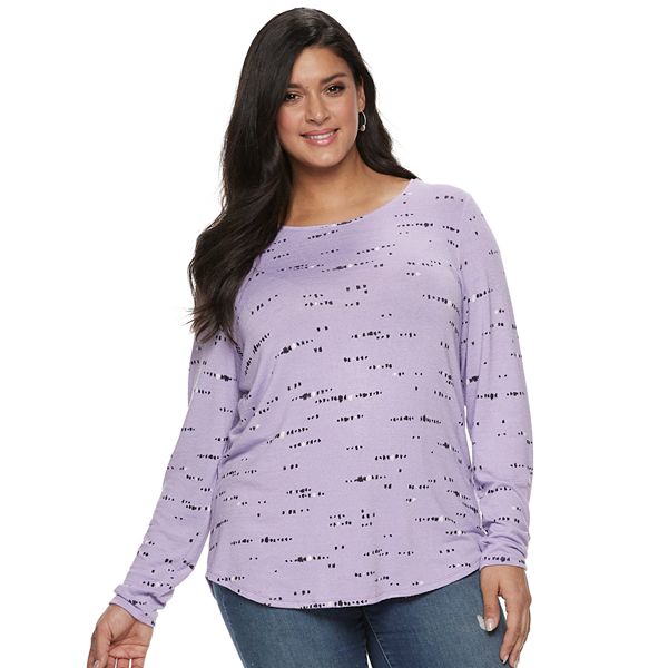 Plus Size Apt. 9® Essential Long Sleeve Top