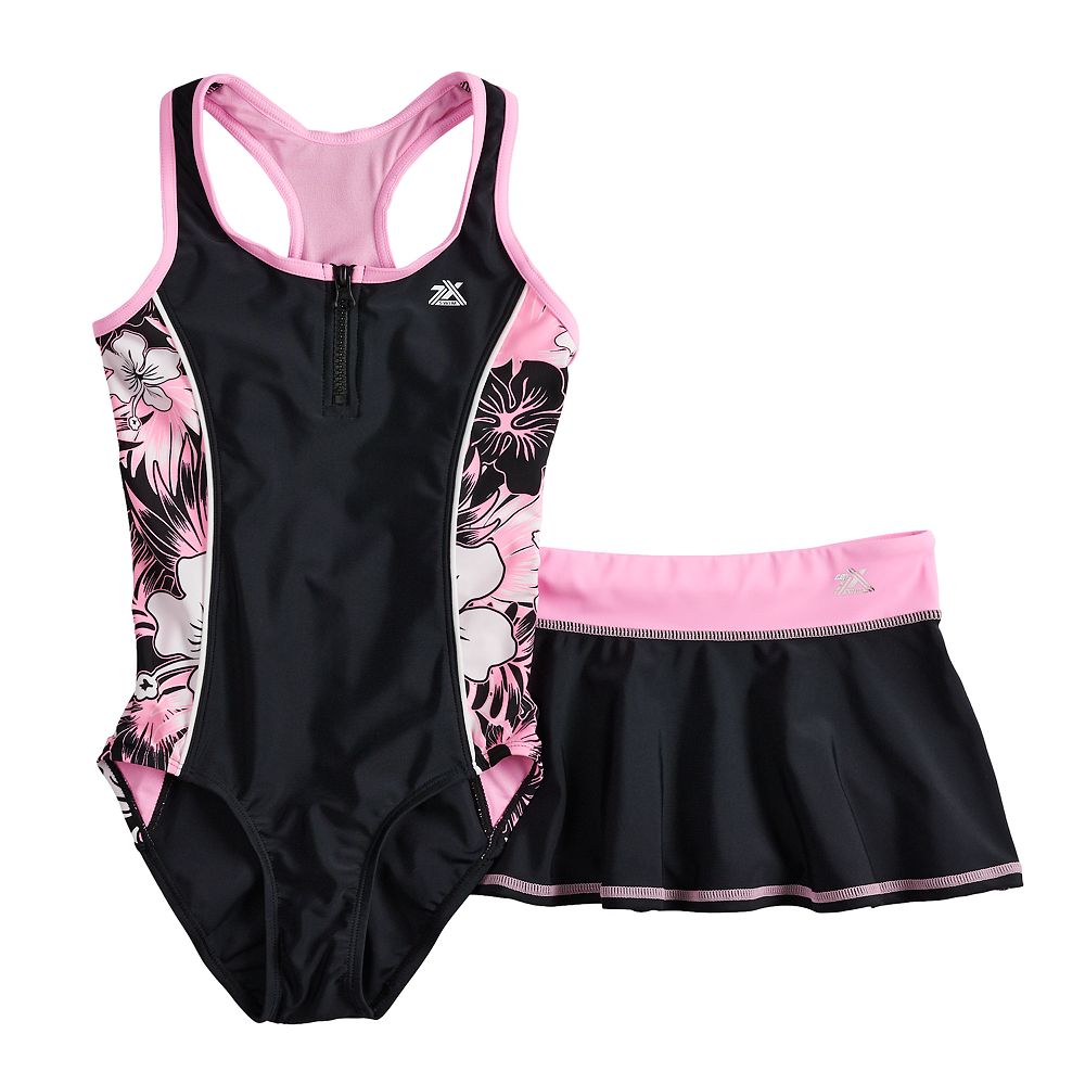 Girls 7-16 & Plus Size Samba Sway One-Piece Swimsuit & Skirt Set
