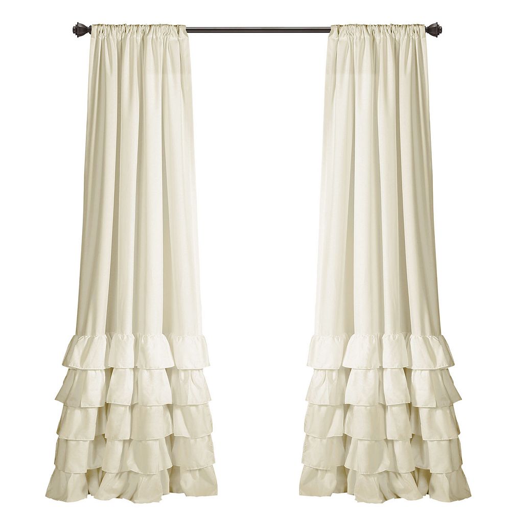 Lush Decor Allison Ruffle Window Curtains Set