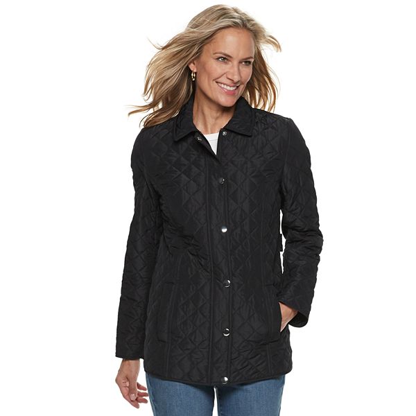 Women's Croft & Barrow® Quilted Snap-Front Jacket