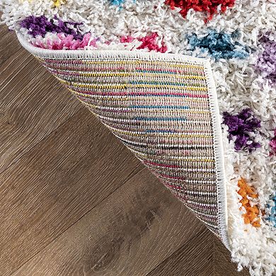 nuLOOM Allard Colorful Striped Shag Rug