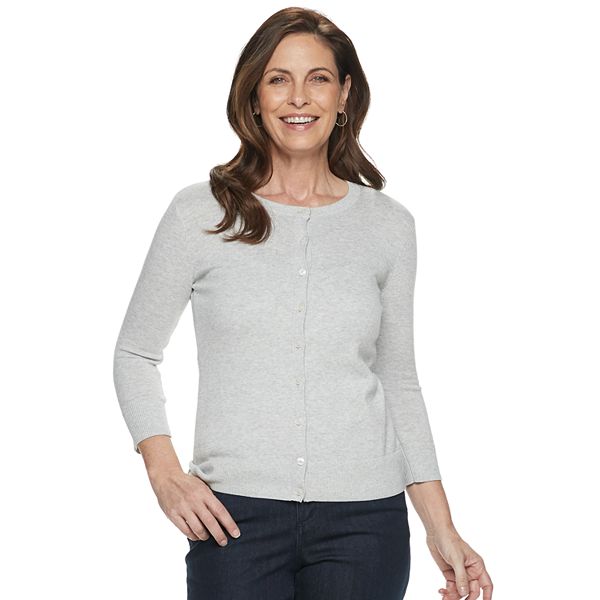 Women's Croft & Barrow® Essential Button-Front Cardigan