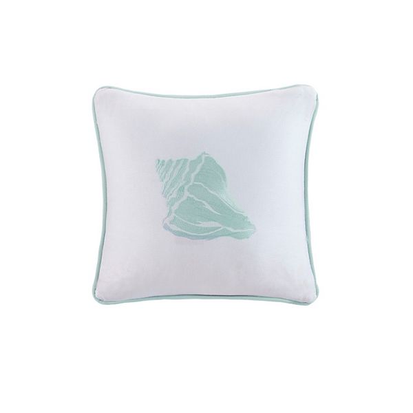 Harbor House Coastline Seashell Square Throw Pillow