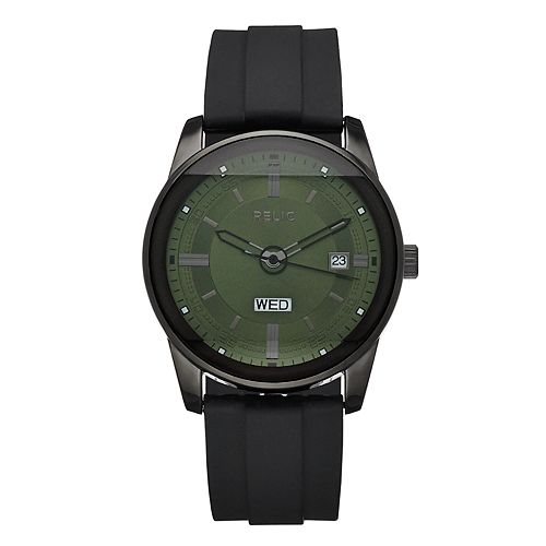 Relic by Fossil Men's Everett Black Silicone Band Watch