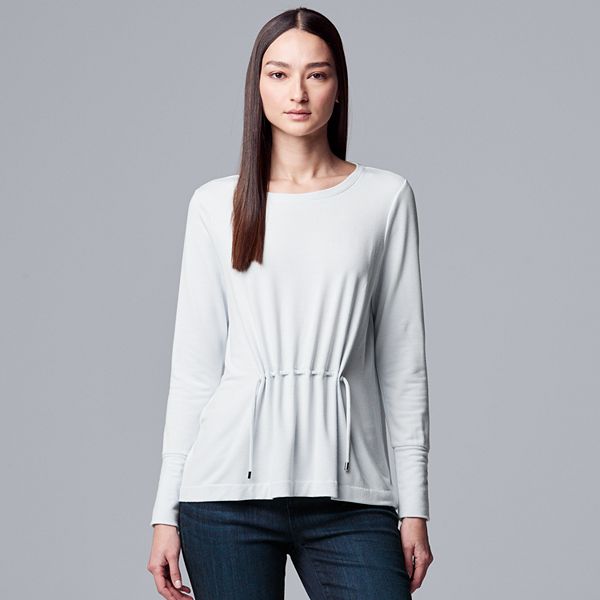 Women's Simply Vera Vera Wang Pleated Drawstring Top