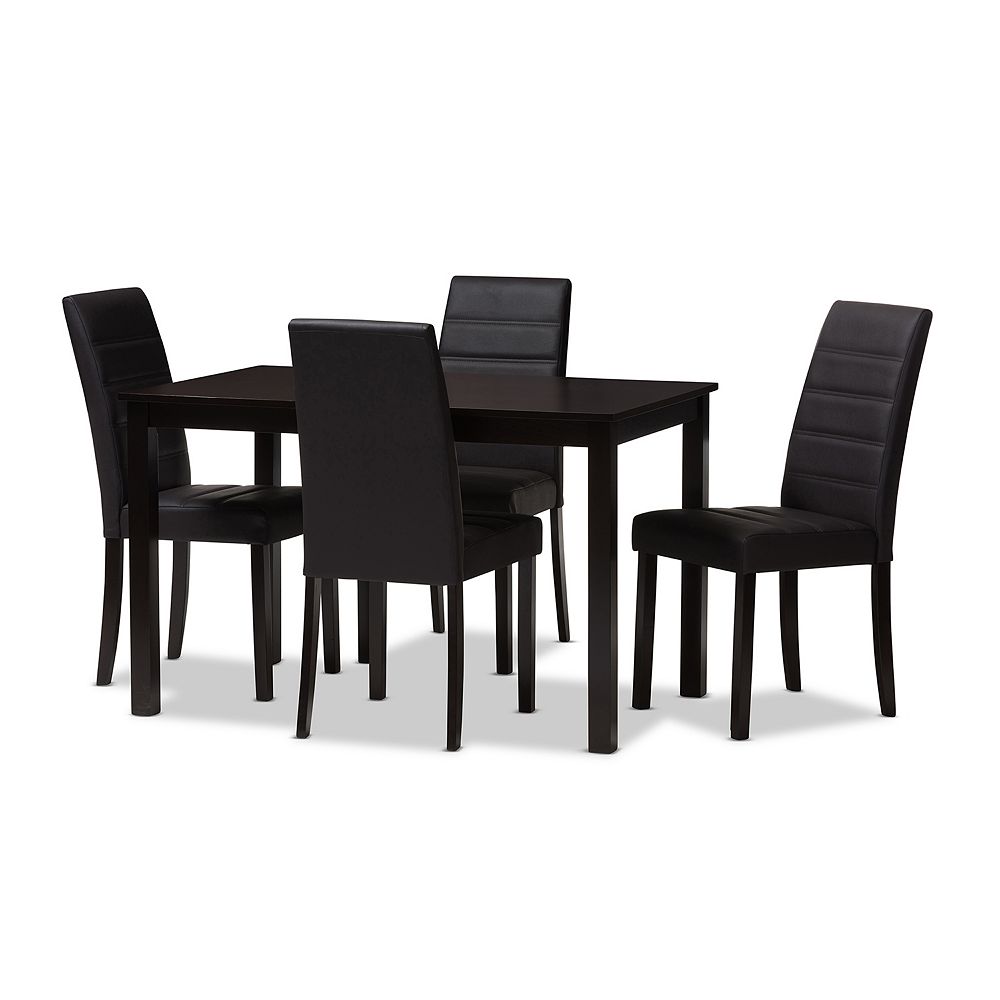 Baxton Studio Modern Espresso 5-Piece Dining Set