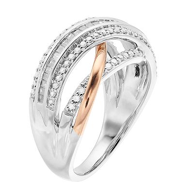 LeRose by Lexi and Rose Two-Tone 10k Rose Gold & 10k White Gold 1/2 ...