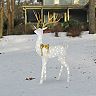 National Christmas Tree 75" Pre-Lit White Standing Buck Floor Decor