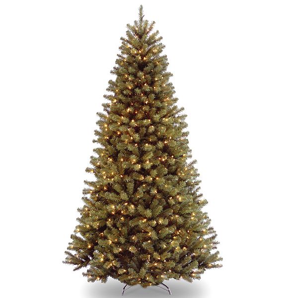 National Tree Company 7' North Valley Spruce Hinged Tree with 700 Clear ...