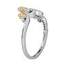 Two Tone Sterling Silver 1/4 Carat T.W. Diamond Ring
