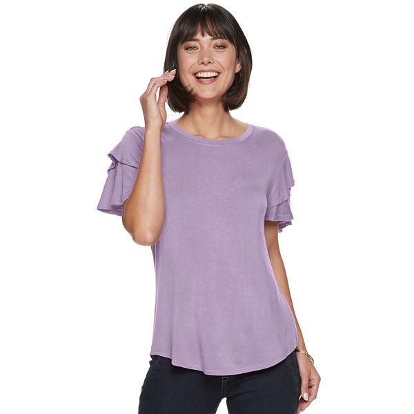 Women's Apt. 9® Double Ruffle Top