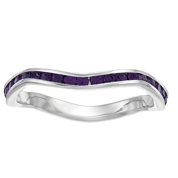 Traditions Jewelry Company Crystal Birthstone Stackable Wave Ring