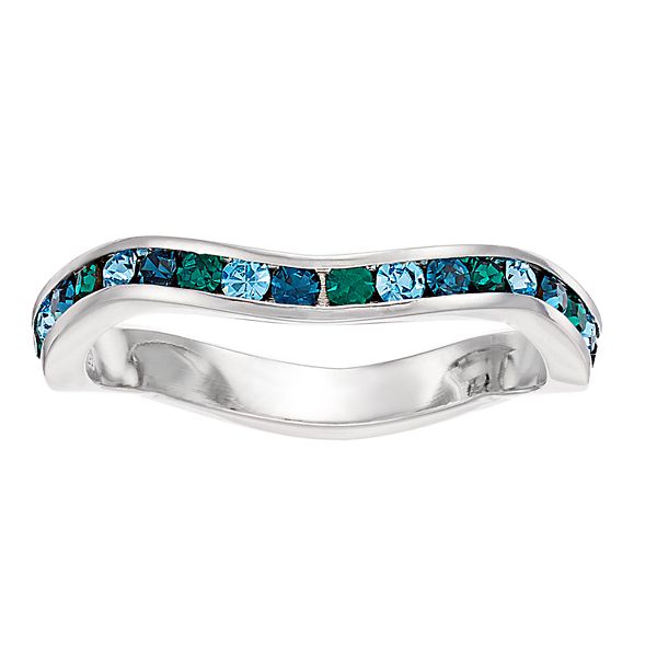 Traditions Jewelry Company Multicolor Crystal Wave Ring