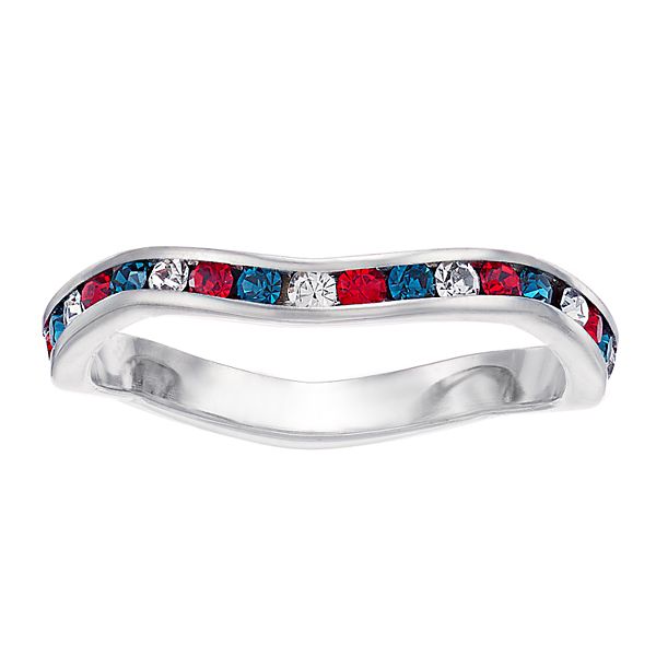 Traditions Jewelry Company Multicolor Crystal Wave Ring