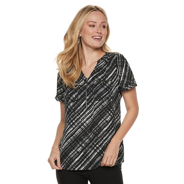 Women's Apt. 9® Zipper Accent Blouse