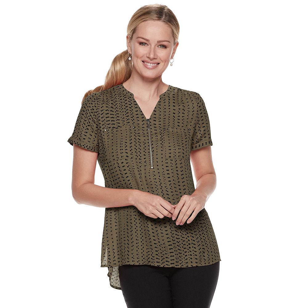 Women's Apt. 9® Zipper Accent Blouse