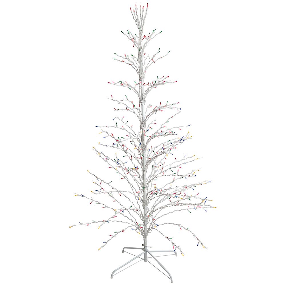 Northlight Seasonal 6-ft. Multicolored Pre-Lit Christmas Cascade Twig ...