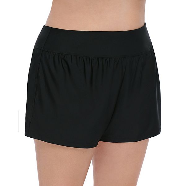 Plus Size Croft & Barrow® Tummy Slimmer High Rise Swim Shorts