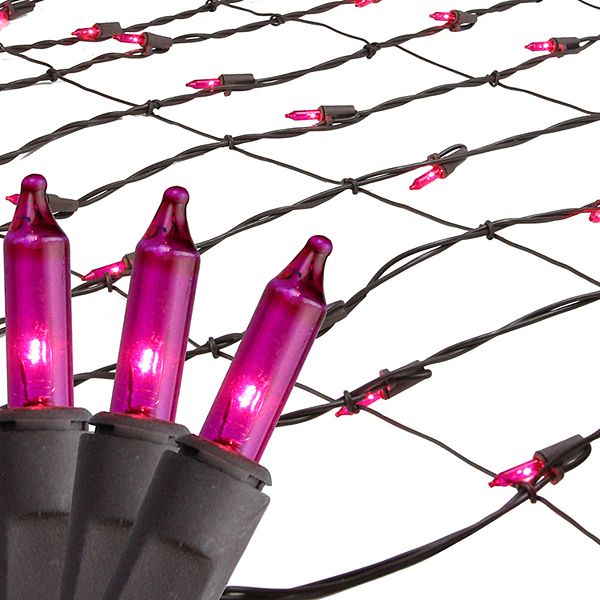 Northlight Seasonal Pink Mini Incandescent Mesh Net Christmas Lights