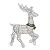 Northlight Seasonal 25" Lighted Silver Sisal Prancing Reindeer Christmas Outdoor Decoration