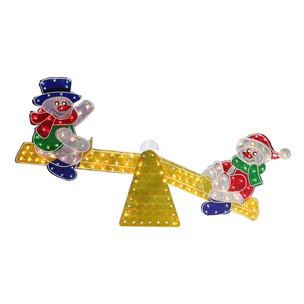 Northlight Seasonal Snowman Seesaw Decoration