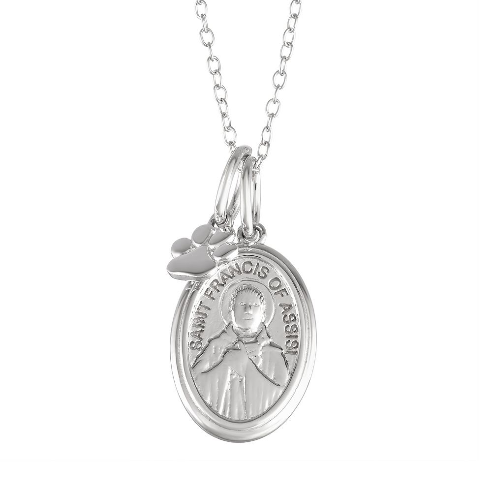 My Shield My Strength Sterling Silver St. Francis of Assisi Pendant