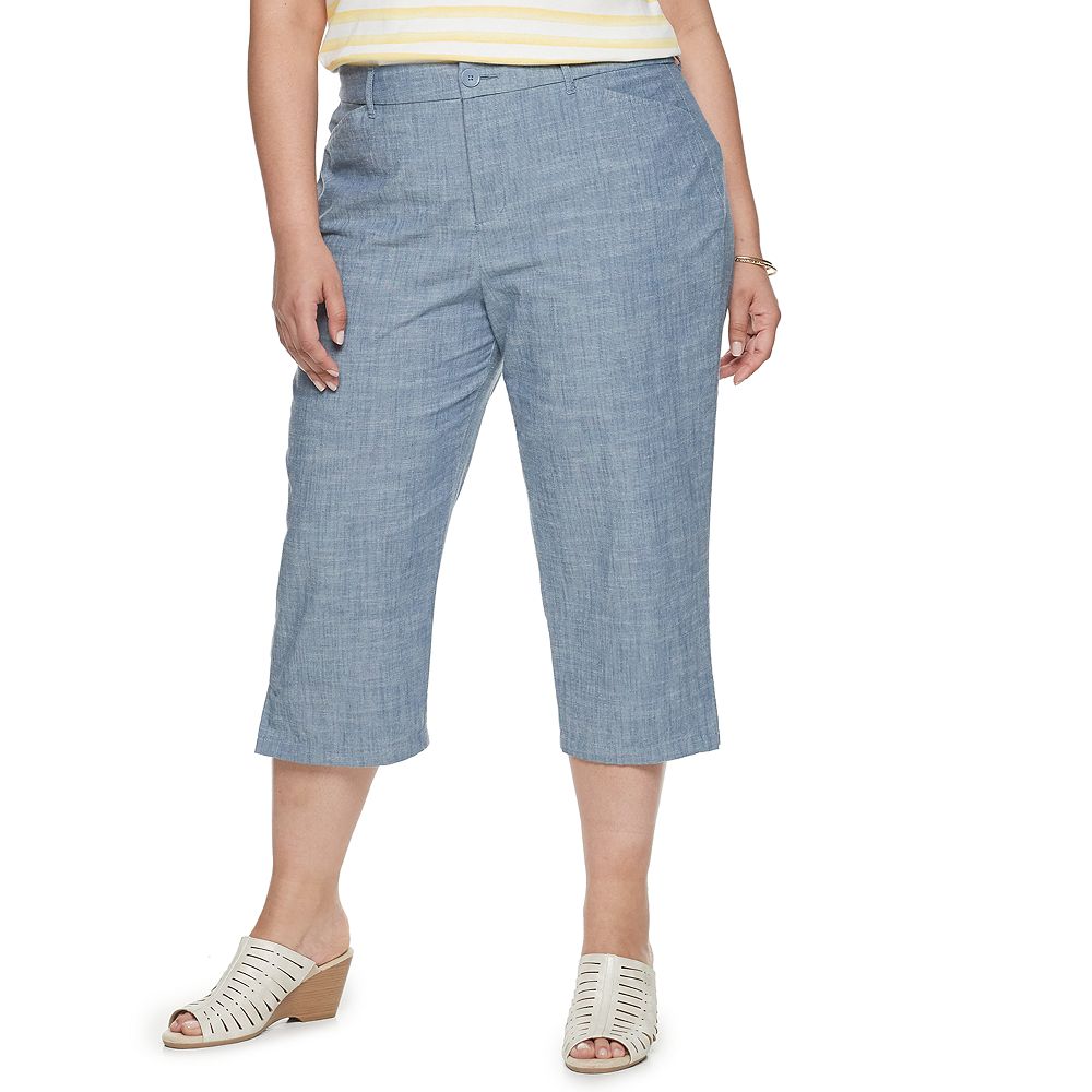 Plus Size Croft & Barrow® Classic Stretch Twill Capris