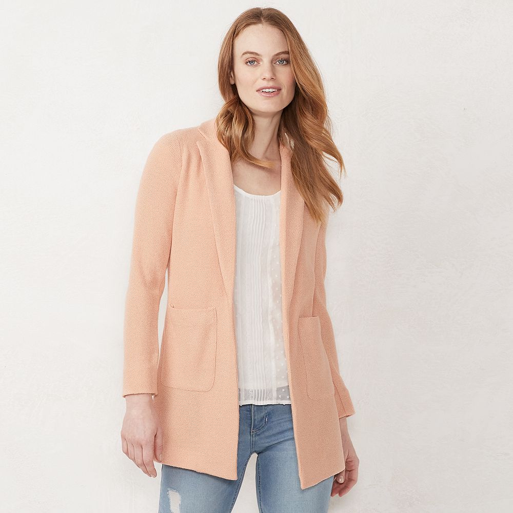 Women's LC Lauren Conrad Textured Shawl Collar Duster Blazer