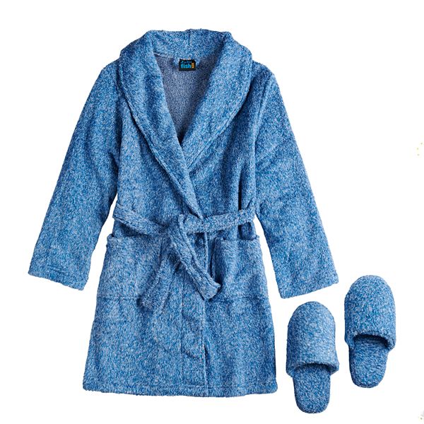 Boys 4-20 Jellifish Plush Robe & Slippers