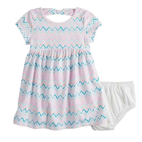 Baby Girl Jumping Beans® Printed Bow-Back Dress