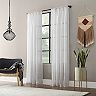 Clean Window Textured Slub Stripe Anti-Dust Window Curtain