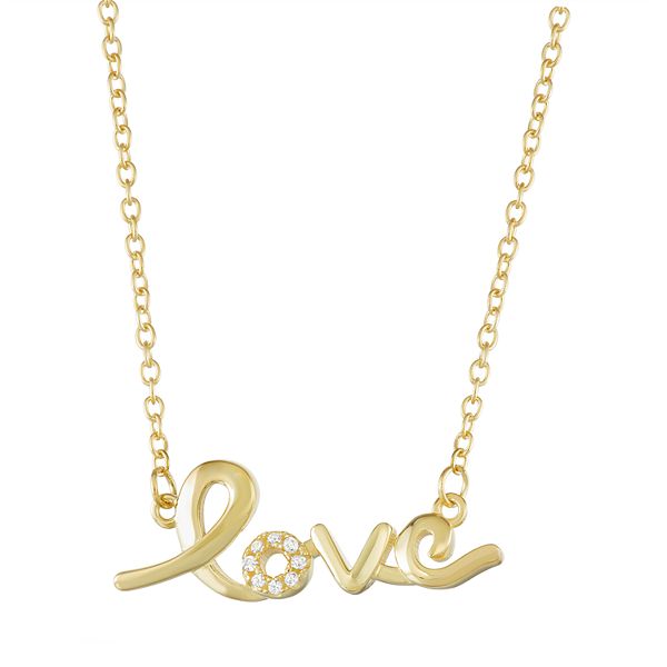 Sterling Silver "Love" Necklace