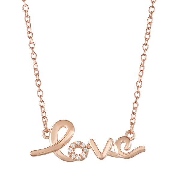 Sterling Silver "Love" Necklace