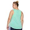 Plus Size Tek Gear® Mesh Panel Performance Tank