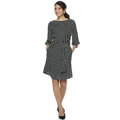 Juniors Womens Apt. 9 BOAT NECK DRESS WITH TIES