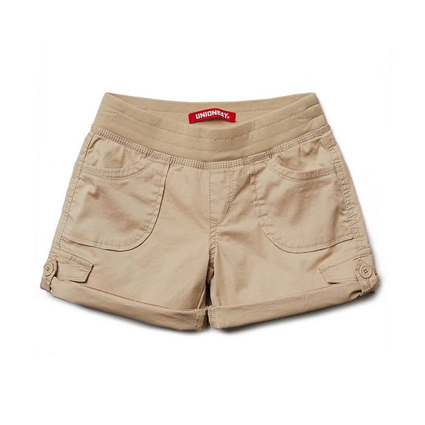 Khaki Cargo Shorts For Girls