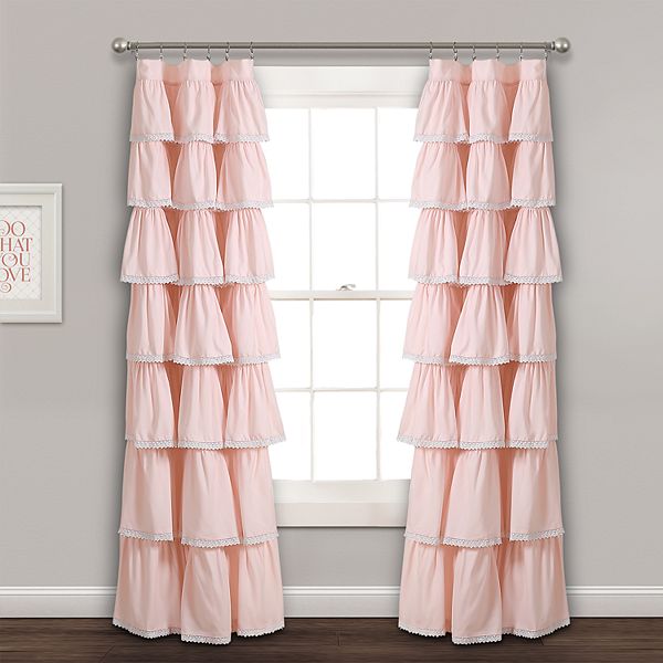 Lush Decor Lace Ruffle Window Curtain