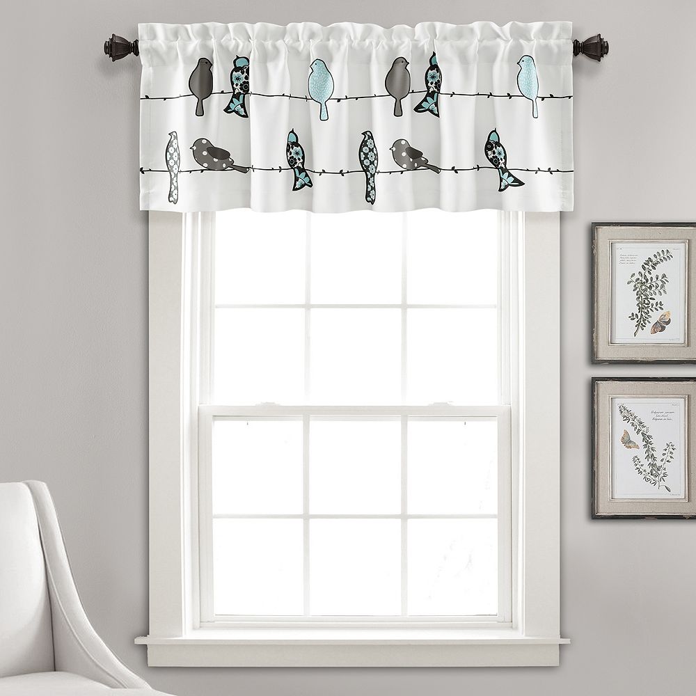 Lush Decor Rowley Birds Room Darkening Valance