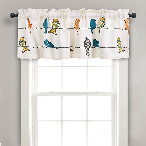 Lush Decor Rowley Birds Room Darkening Valance